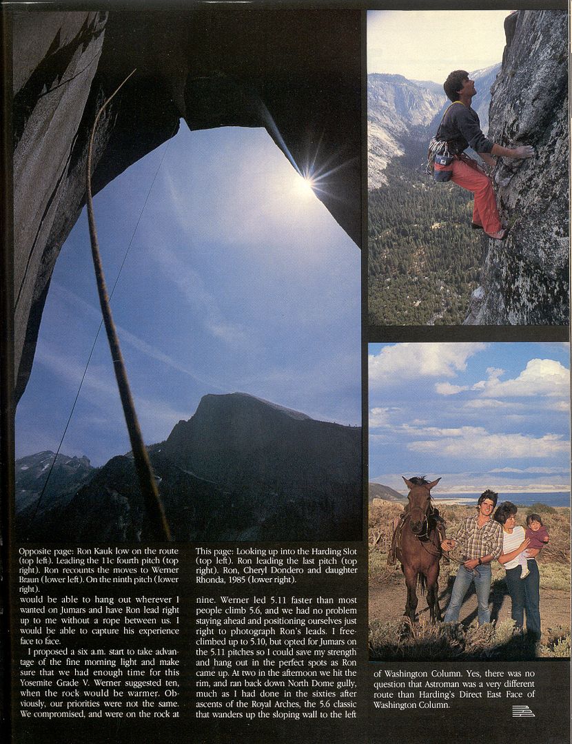 Ron & Werner Do Astroman-Galen Photographs! Rock & Ice 1987 ...