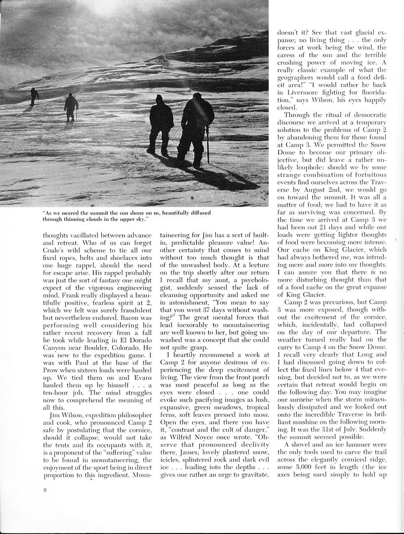 The Hummingbird Ridge- Mt Logan Ascent 1967 :: SuperTopo Rock Climbing ...