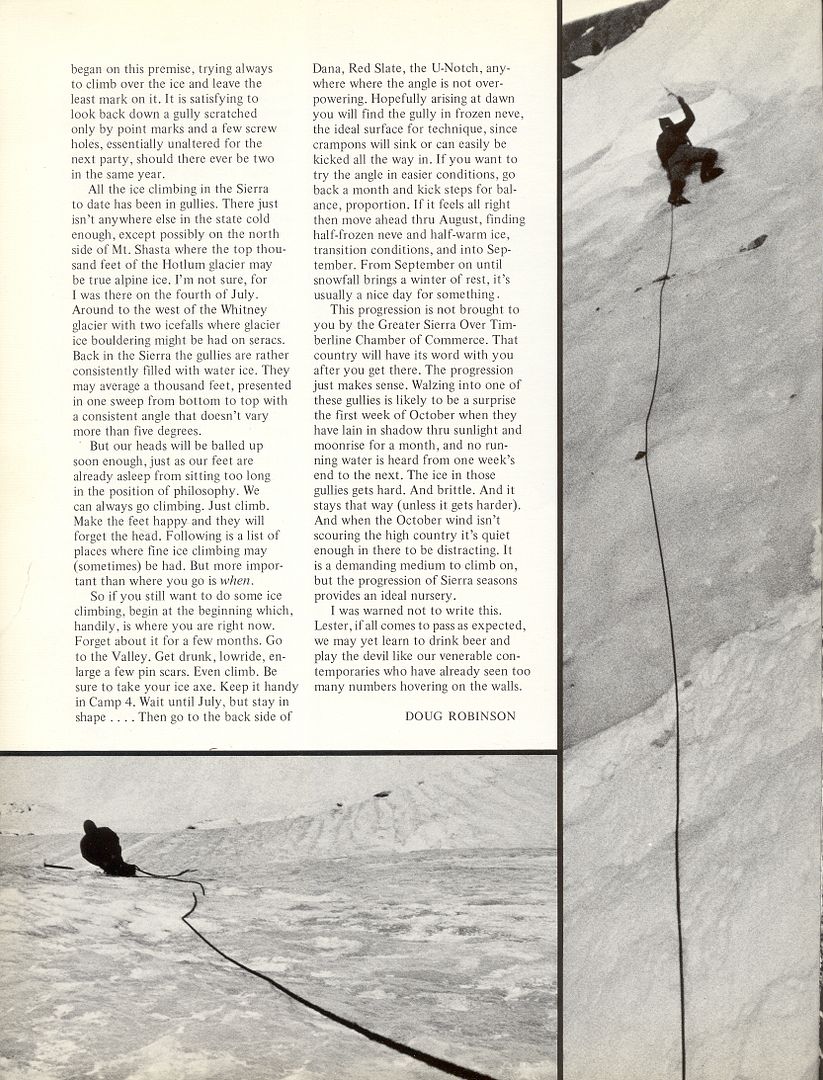 The Slippery Game- Doug Robinson On Ice Ascent 1971 :: SuperTopo Rock ...