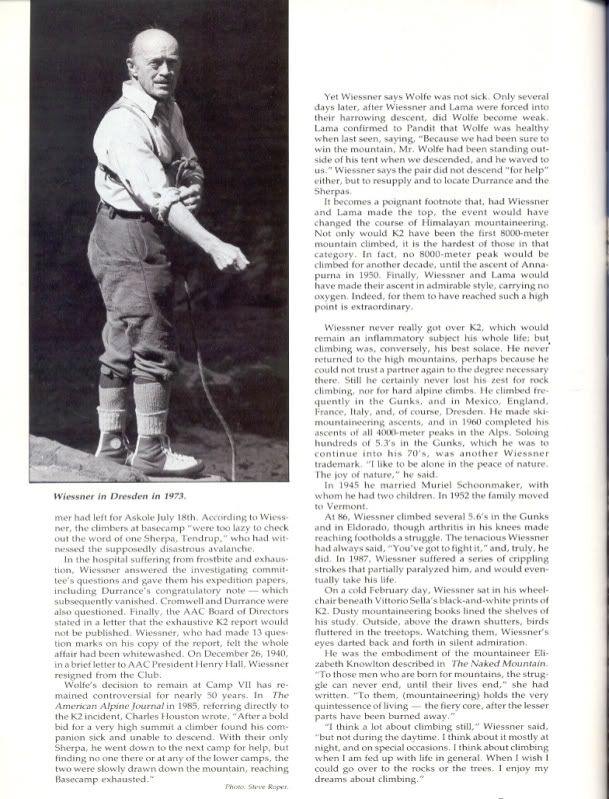 Fritz Wiessner- A Man For All Mountains :: SuperTopo Rock Climbing ...